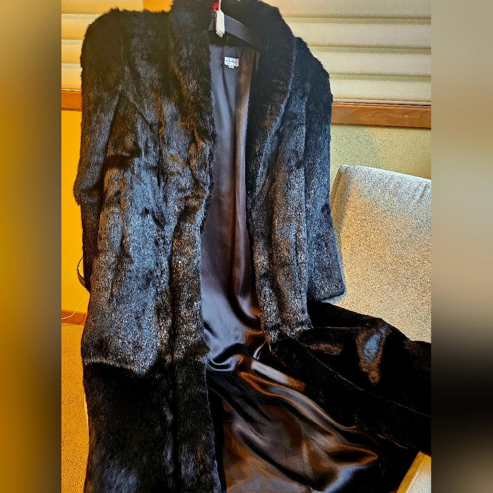 Vintage Genuine Rabbit Fur/ Coat - Made Full Length - Gem